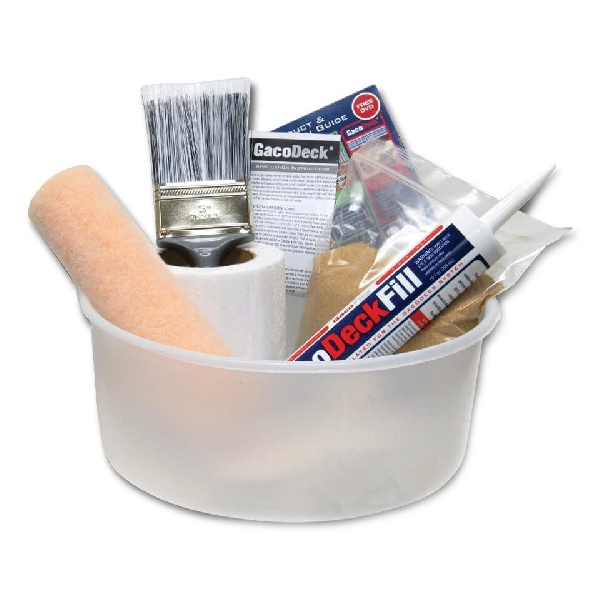 Gaco DK01 GacoDeck Coating Kit, Oyster, Liquid, 3.5 gal