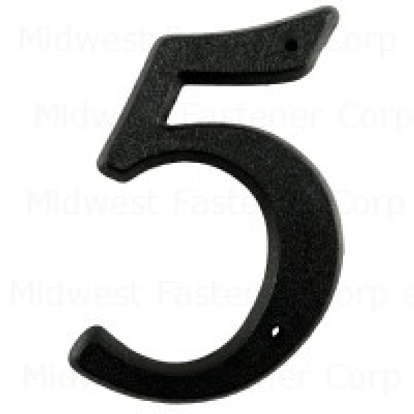 Midwest Fastener 395334 House Number, Character: 5, 5-1/4...