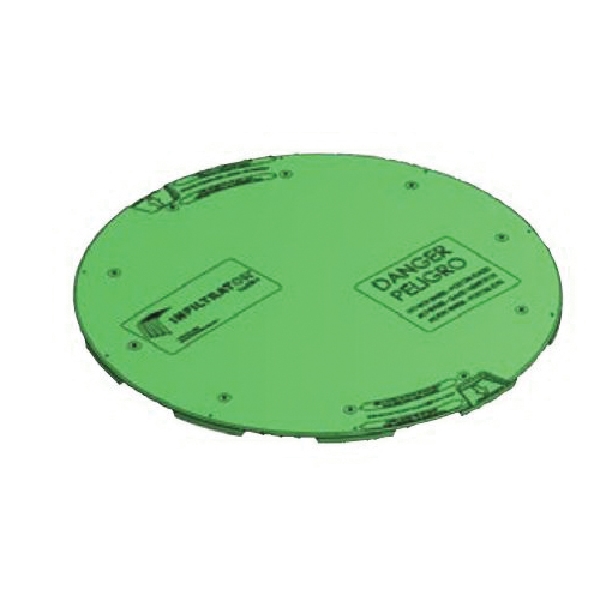 INLID-B2400 Lid, Polypropylene, Black/Green