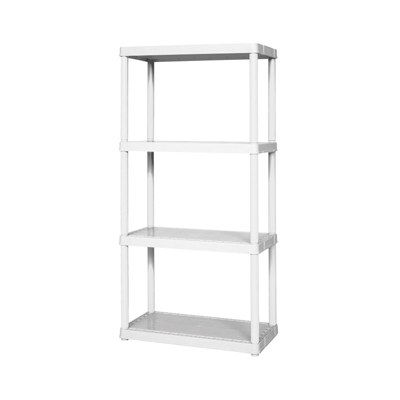 Gracious Living 91064-1C-90 Light-Duty Solid Shelf, 55 lb, 4-Shelf, PVC ...