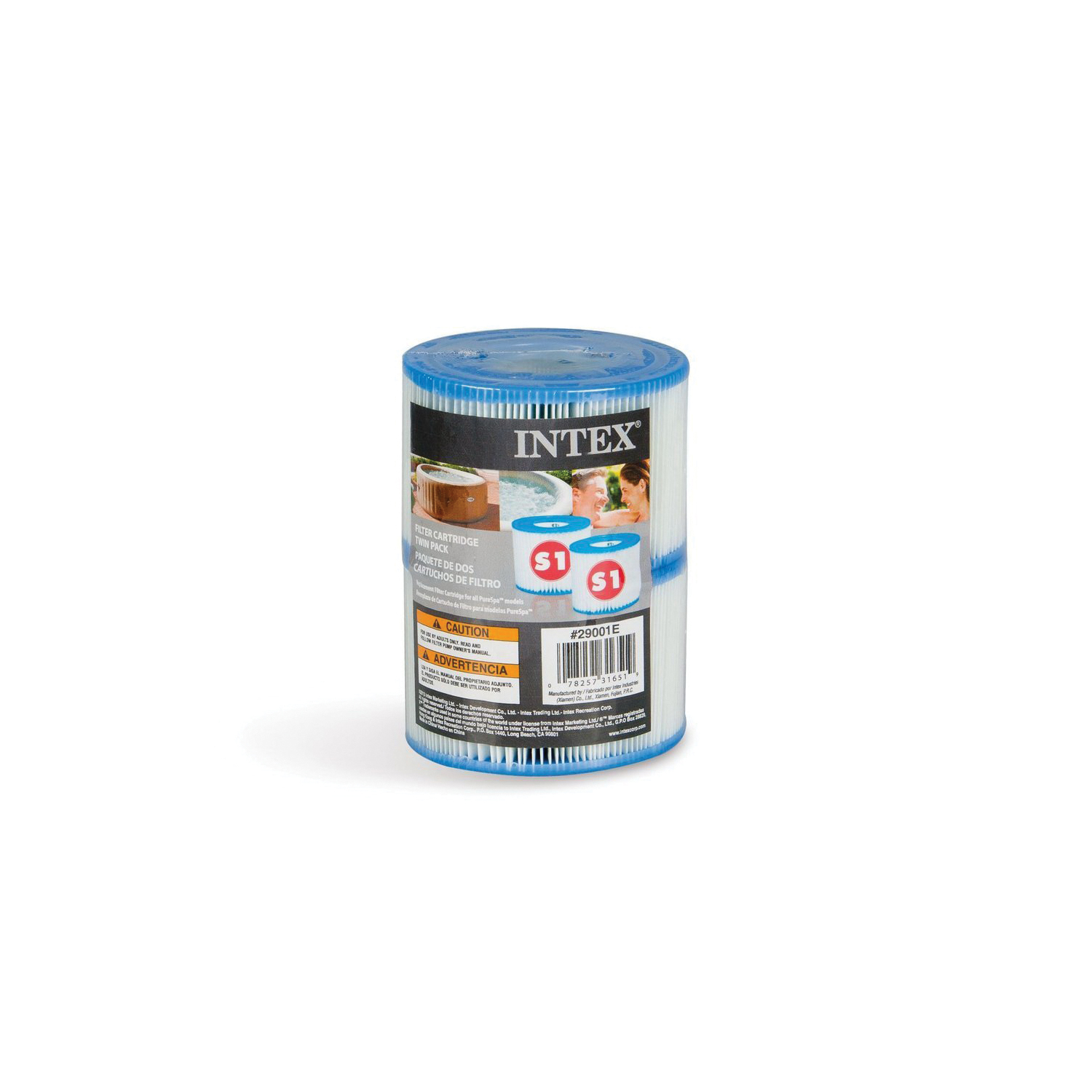 Intex 29001E S1 Filter Cartridge, Dacron Paper Filter Med...