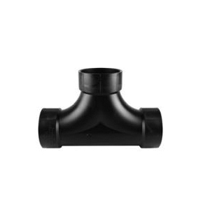 Charlotte Pipe ABS 00448 0600HA Two-Way Cleanout Pipe Tee, 3 in, Hub ...