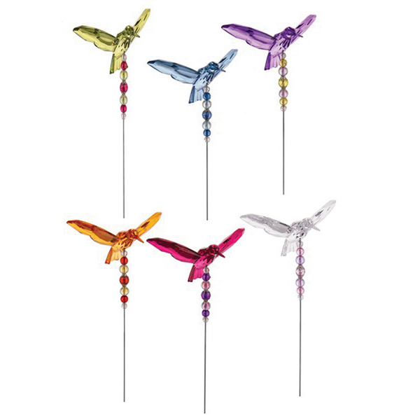 GANZ ACRY-452 Garden Stake, Hummingbird, Multi-Color