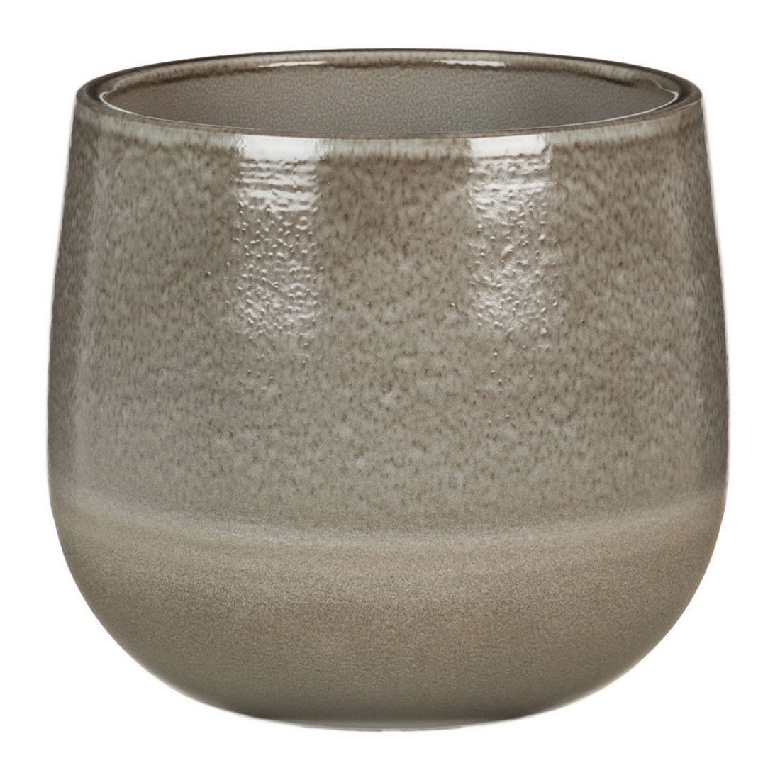 Scheurich 60368 Flower Pot, 15 cm Dia, 6 in H, Ceramic, Gray Allure