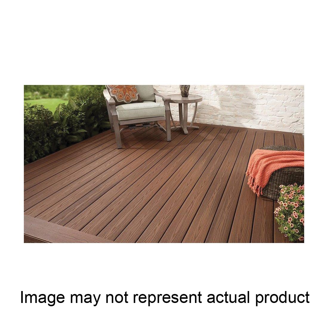 Fiberon Escapes Grooved Decking Board, 20 ft L, 6 in W, 1...