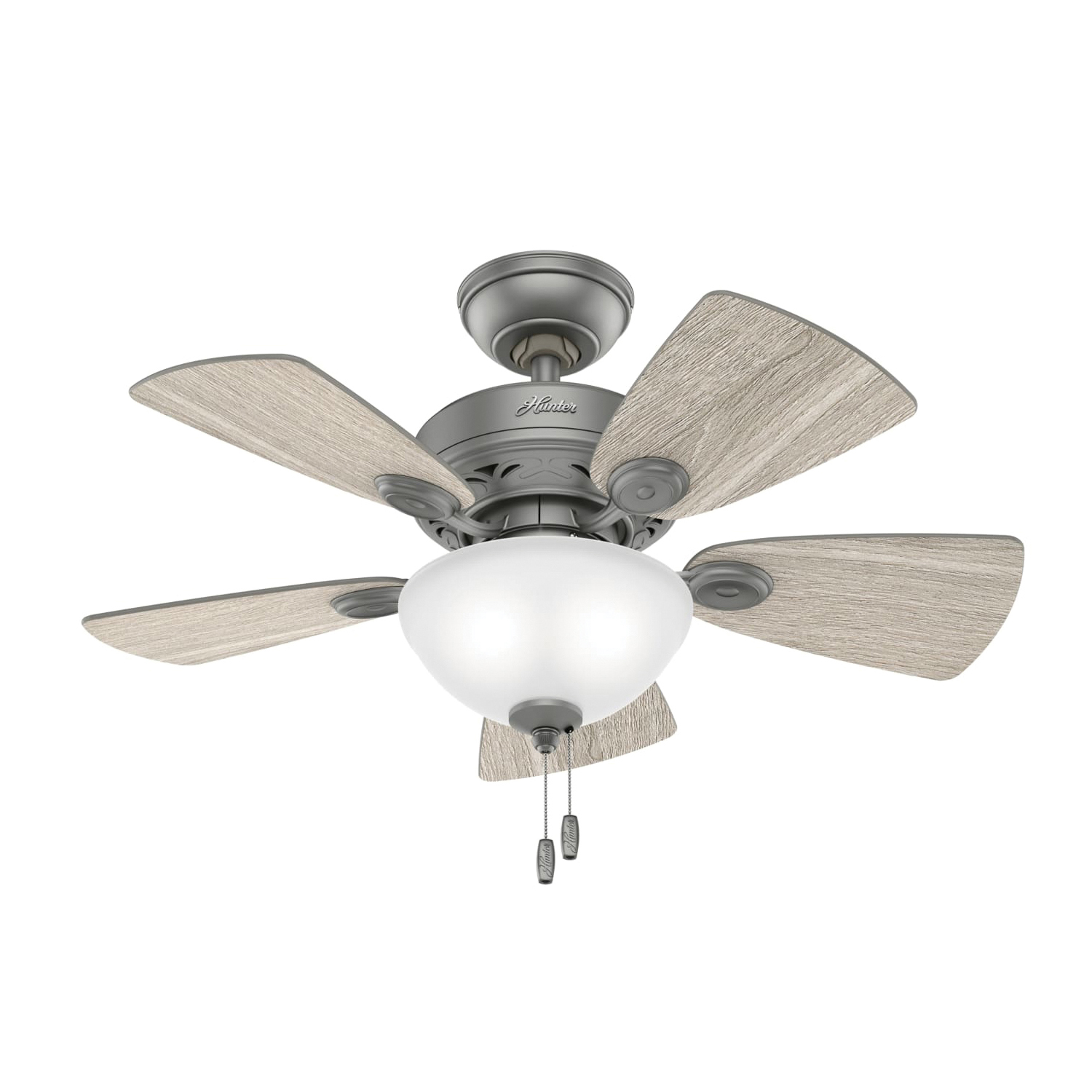 Hunter 51471 Watson Fan with Light, 5-Blade, Light Gray O...