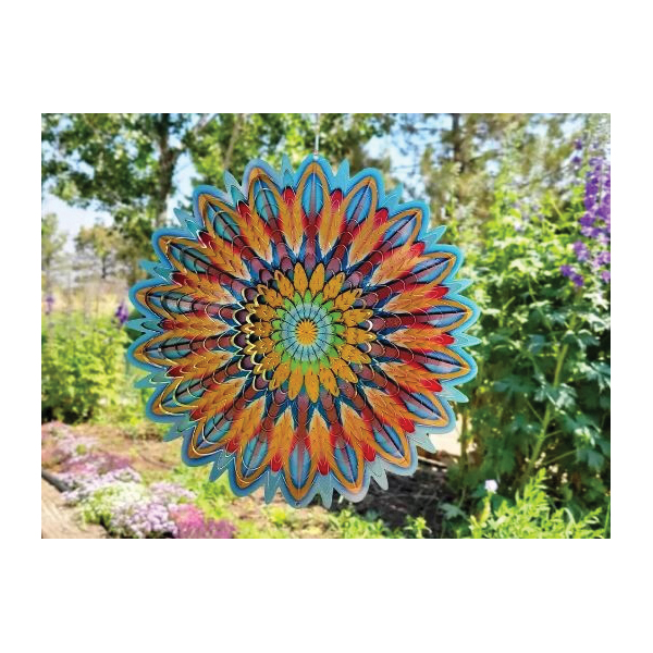 Spinfinity Designs 172 Wind Spinner, Floral Mandala, 12 i...