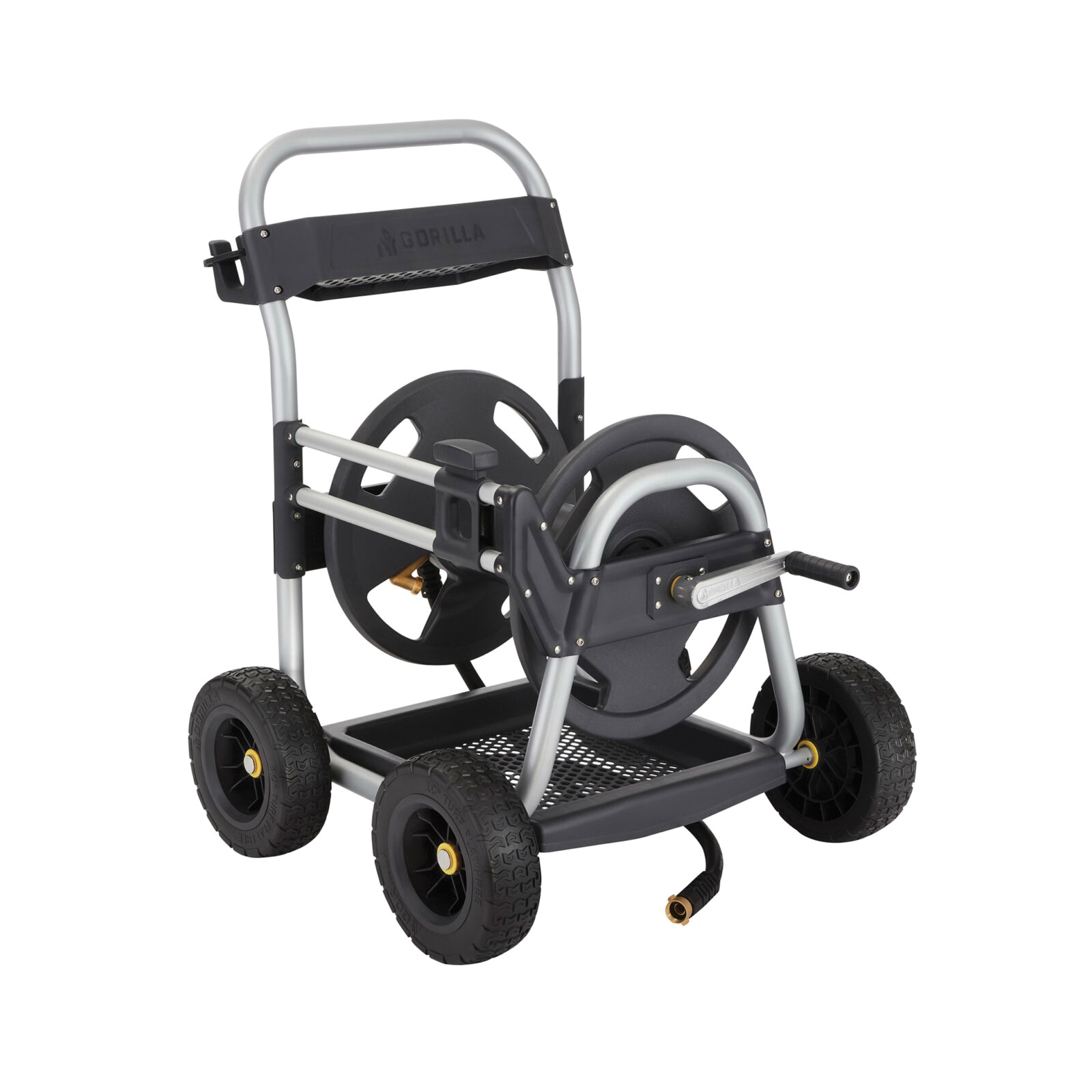 Gorilla Carts GRC-250G Heavy-Duty Hose Reel Cart, 5/8 in ...