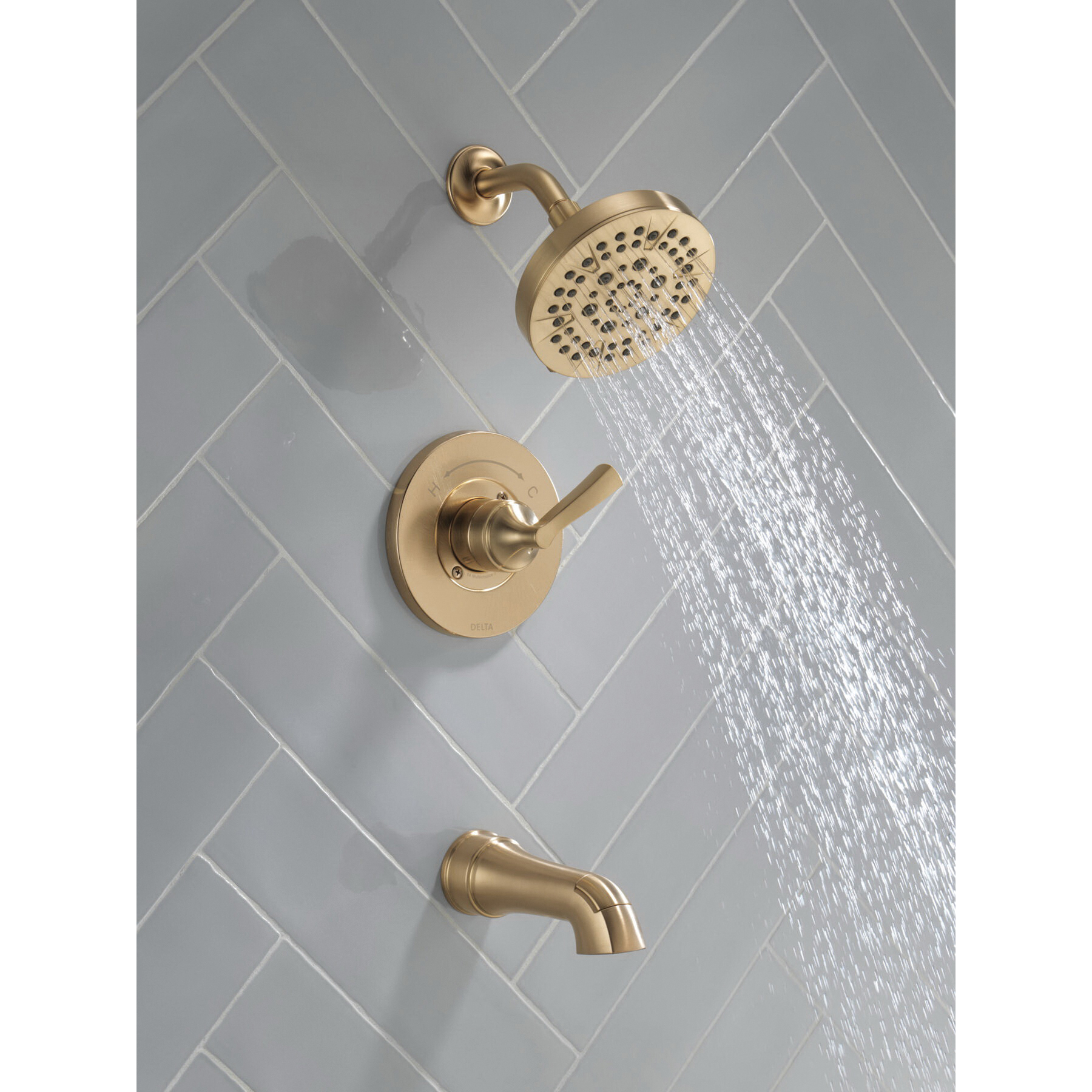 Delta Faryn 144822-CZ Tub and Shower Faucet, 1.75 gpm Sho...