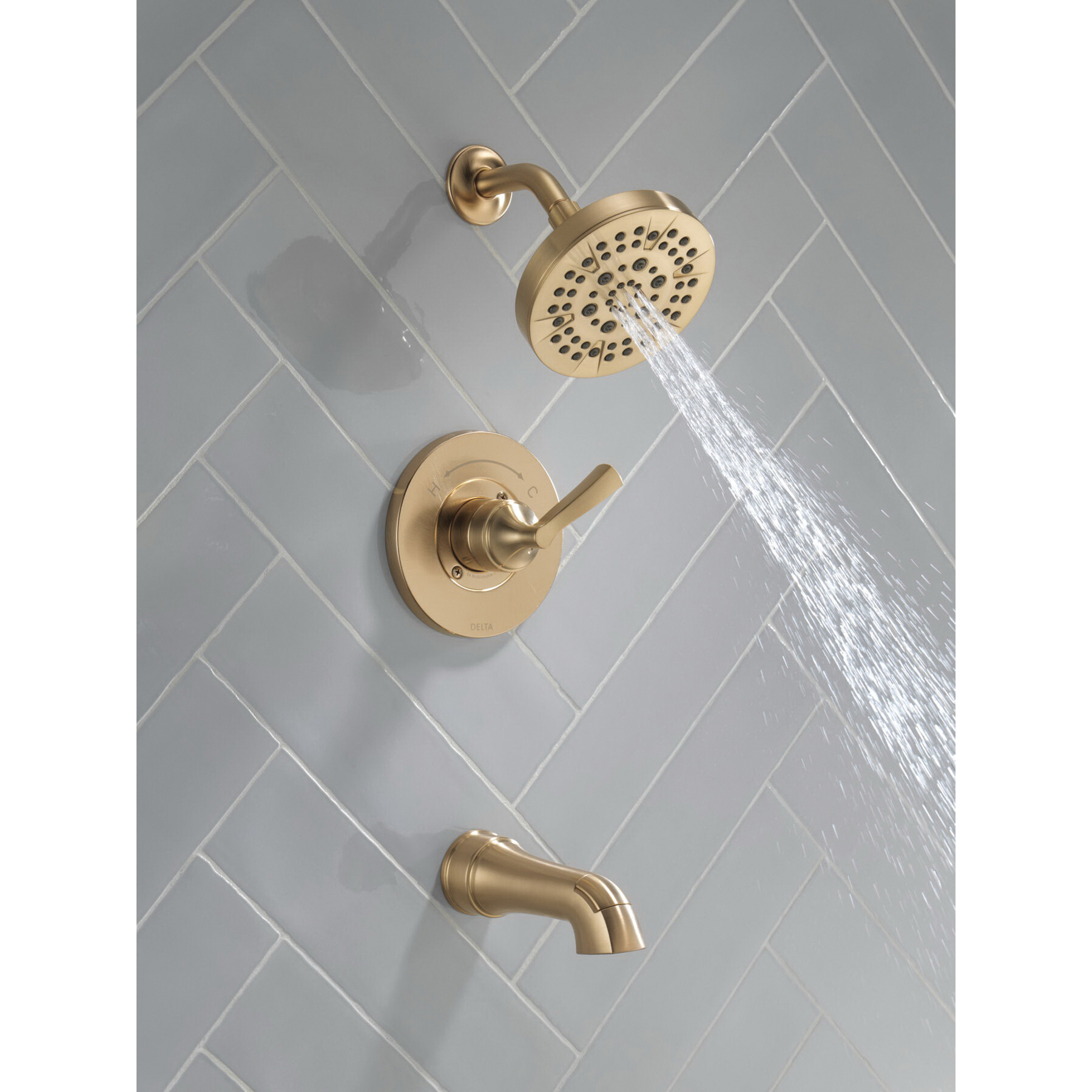 Delta Faryn 144822-CZ Tub and Shower Faucet, 1.75 gpm Sho...