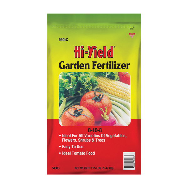Hi-Yield 34086 Garden Fertilizer, 3.25 lb, Granular, 8-10...