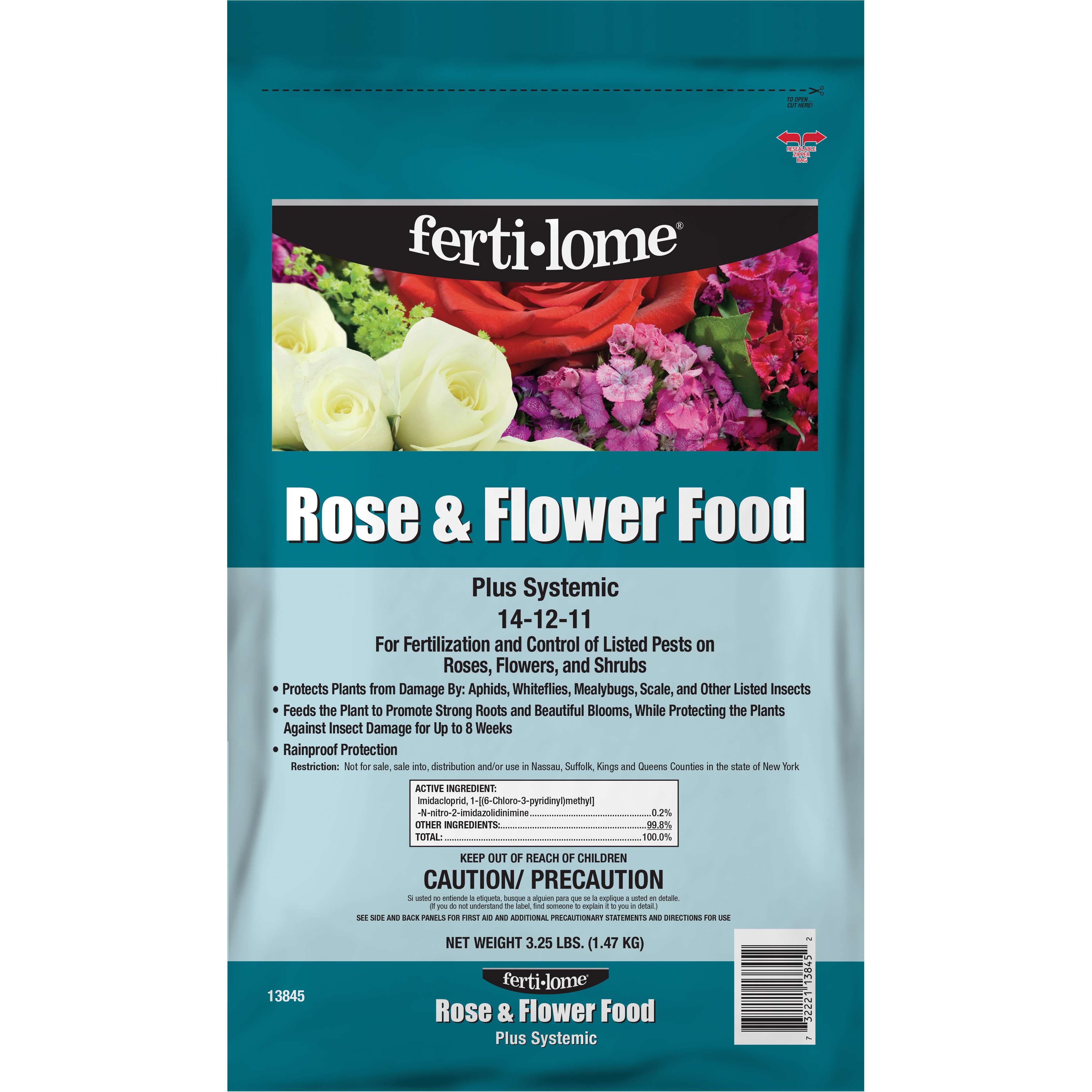 Ferti•lome 13845 Rose and Flower Food, 3.25 lb, Gran...