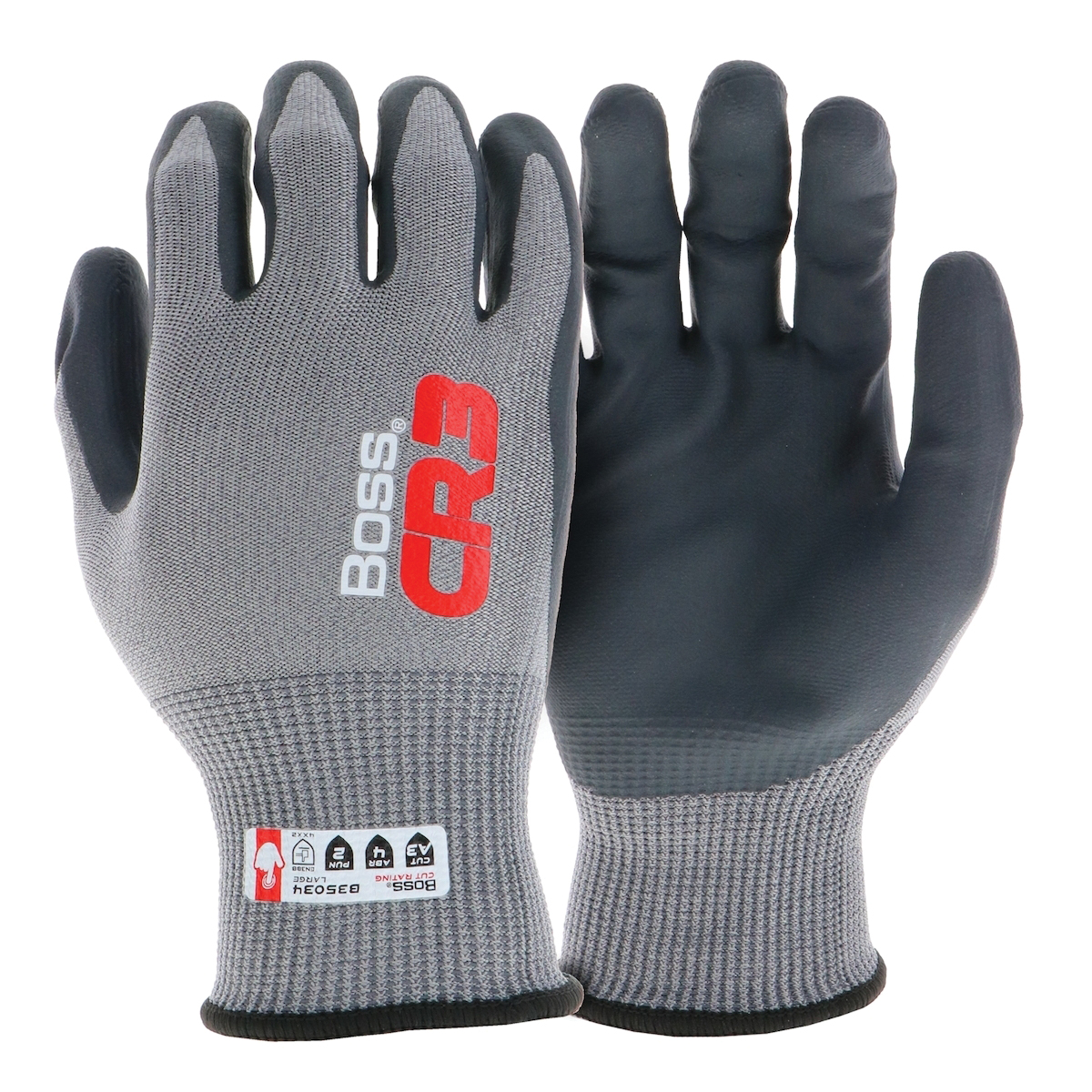 CR3 B35034-XL Cut-Resistant Gloves, XL, Elastic