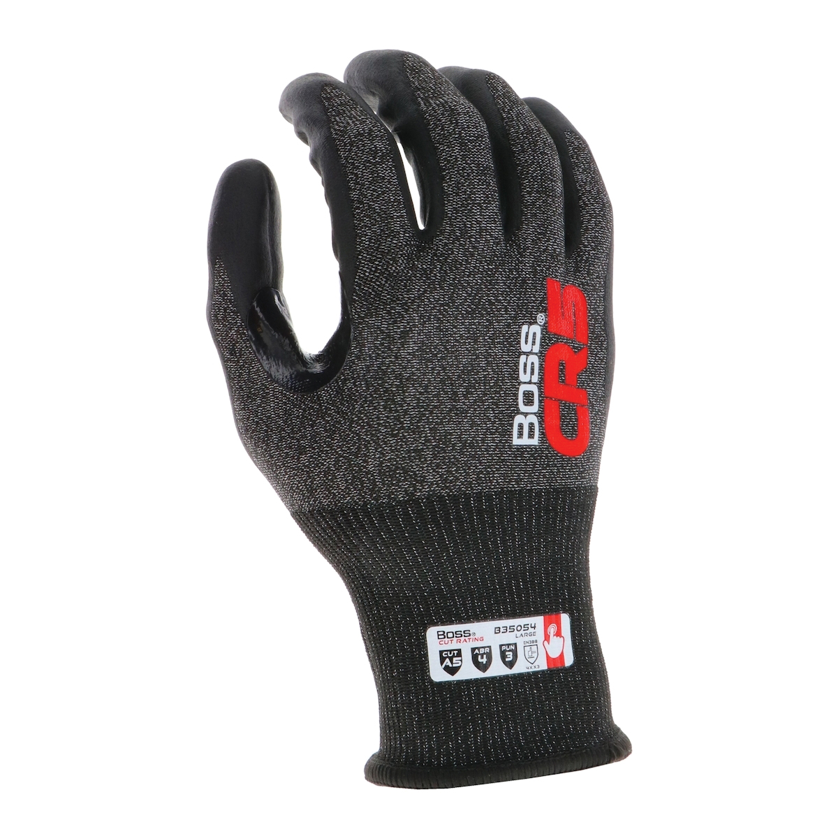 CR5 B35054-L Cut-Resistant Gloves, L, Reinforced