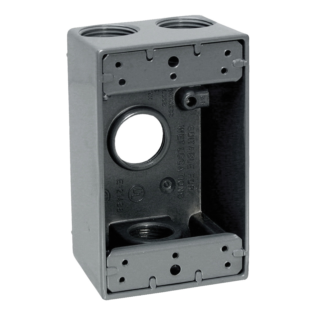 Teddico/Bwf 1504-1 Outlet Box, 97.3 cu-in, 4-1/2 in, 1-Gang, 4-Knockout ...