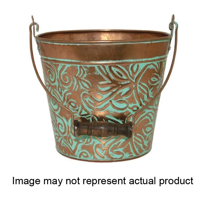 MPT01867 Planter with Handle, Floral Design,