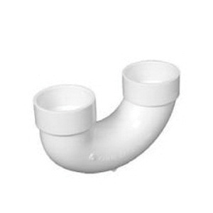 Charlotte Pipe PVC 00700 2 Return U-Bend, 2 x 2 in, Hub, PVC, White ...