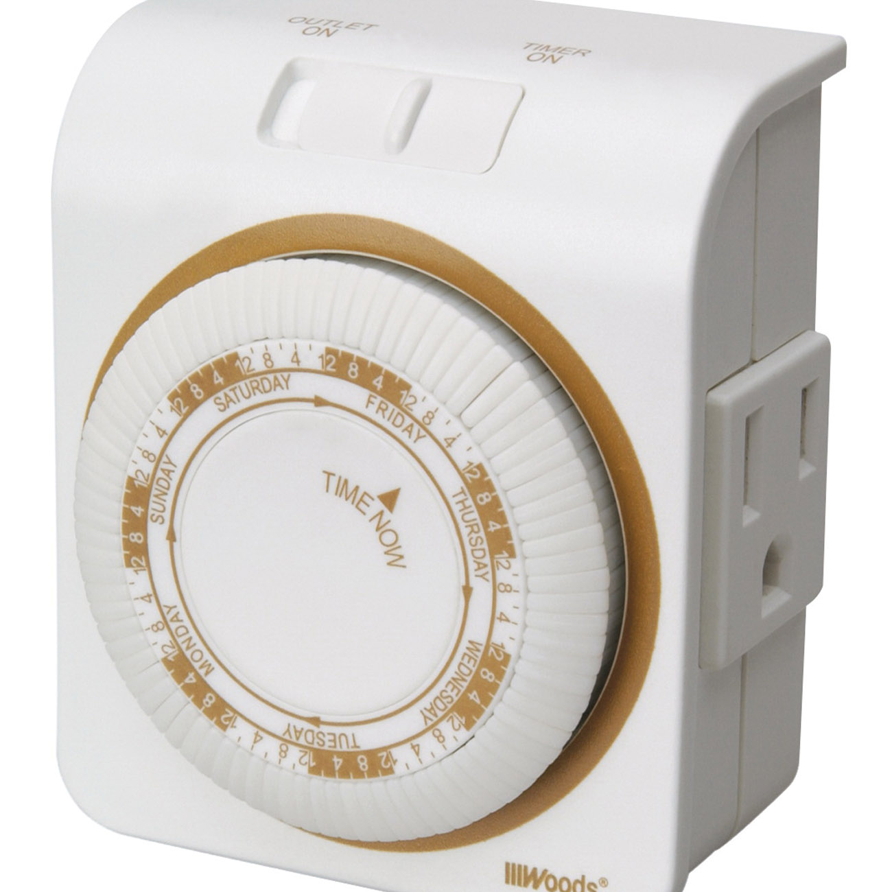 Woods 50002 Mechanical Timer 15 A 125 V 1875 W 7 Days 