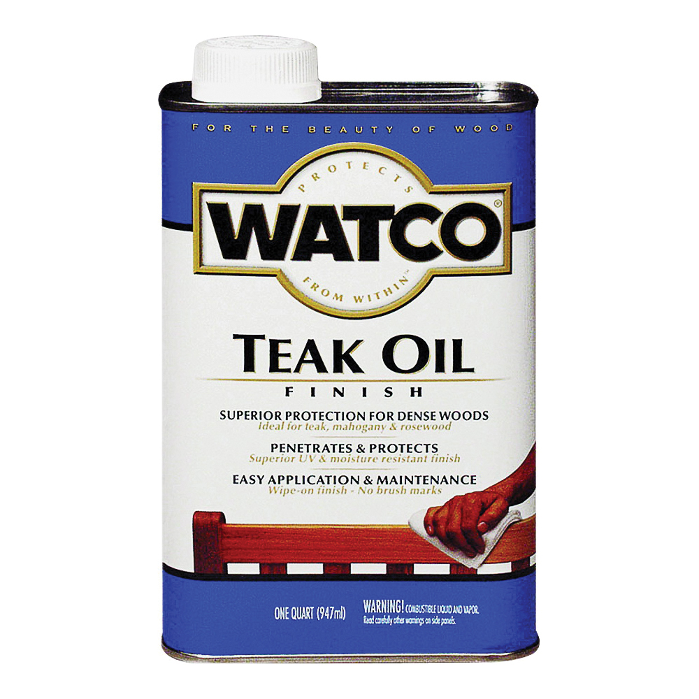 WATCO 242226H Teak Oil, Clear, Liquid, 1 qt Can