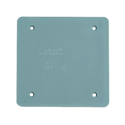 Blank Box Cover, PVC, 2-Gang | CANTEX