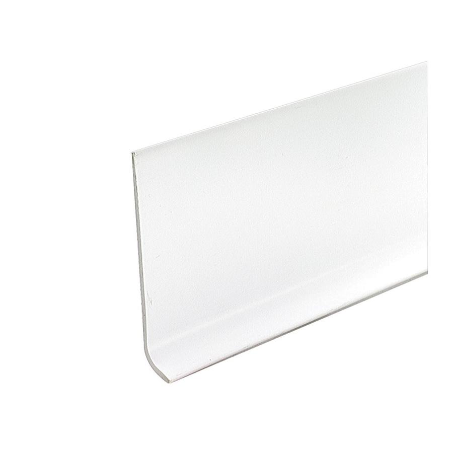 M-D 73897 Dry Back Wall Base, 60 ft L, 4 in W, Vinyl, Whi...