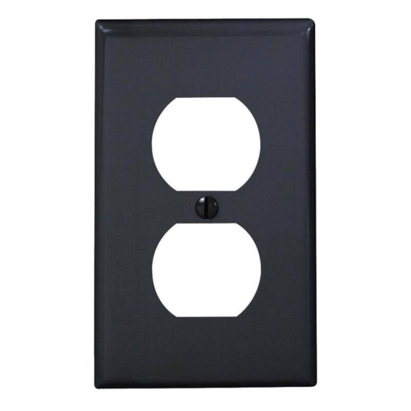 Leviton 80703-E Receptacle Wallplate, 4-1/2 in L, 2-3/4 in W, 1 -Gang ...