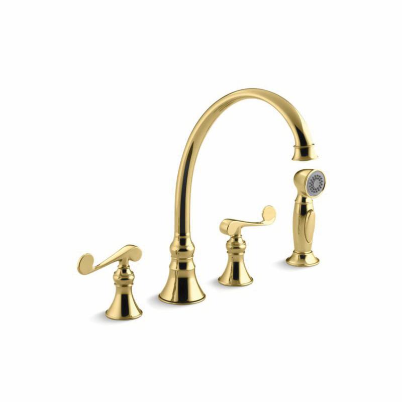 FaucetDepot - Kohler® 16109-4-PB Revival® Kitchen Sink Faucet, 1.5 gpm ...