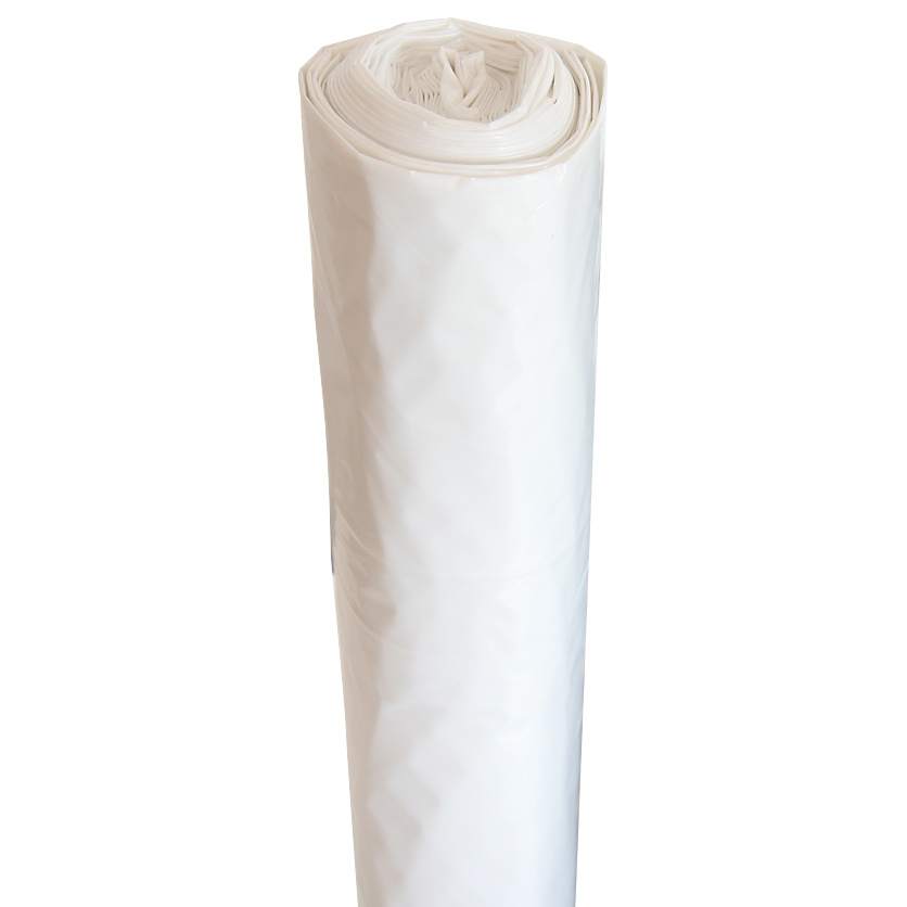 Poly Film Plastic Sheeting, 50 ft L, 10 ft W, 4 mil Thick...
