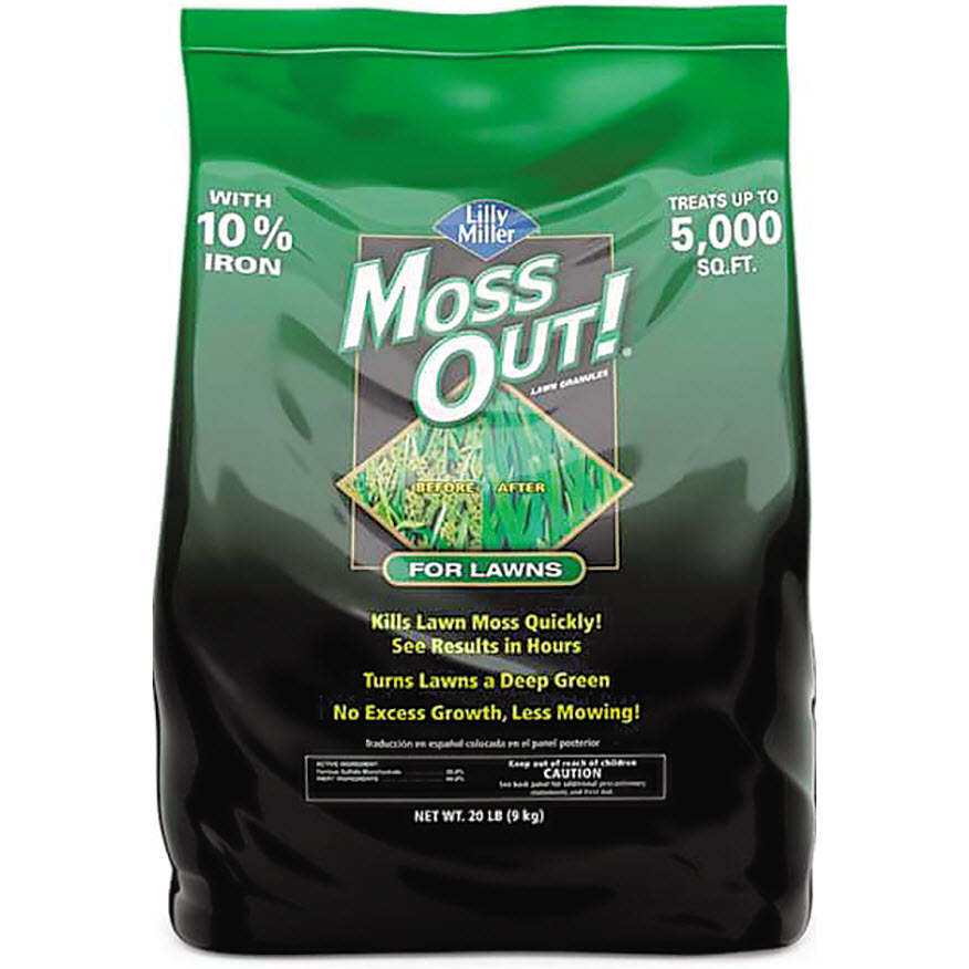 Moss and Algae Killer, Moss Out!, Granular, Black/Gray, 2...
