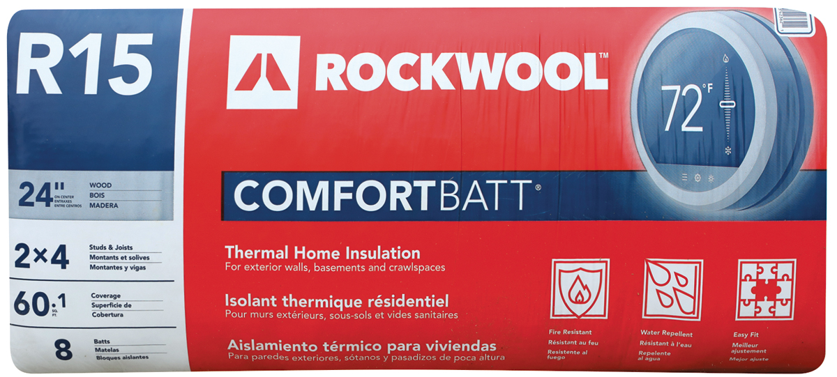 R15 23 in Rockwool Comfortbatt Unfaced Insulation | Rockw...