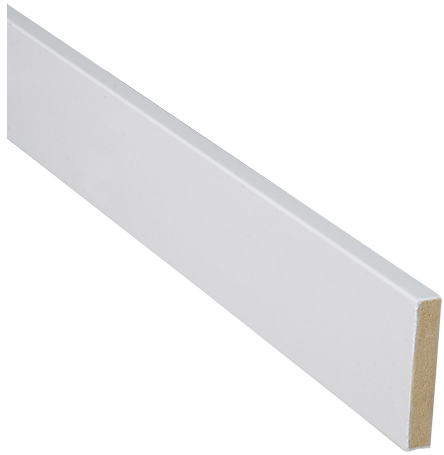 Primed FJP Base Moulding, Metrie, Bullnose, 3-1/4 in W, 1...