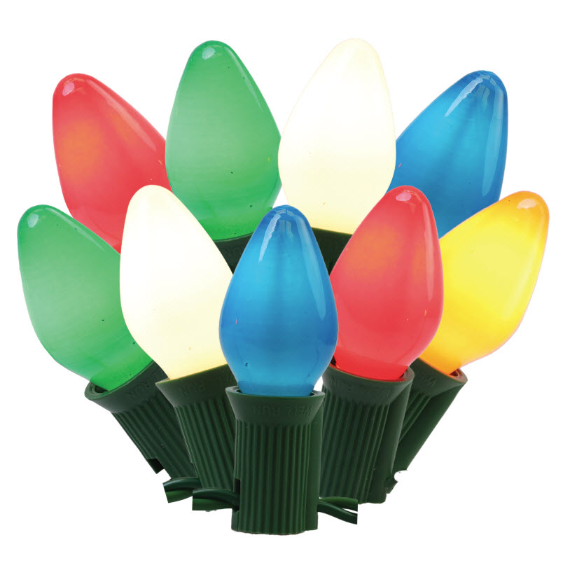 Classic C7 Light String, Holiday Bright Lights, 24 ft L,