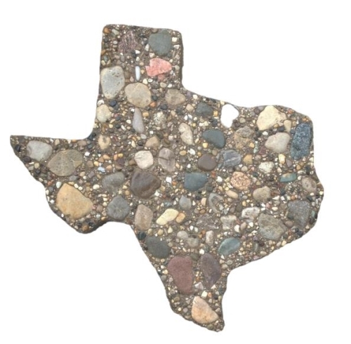 Texas Shaped Aggregate Block