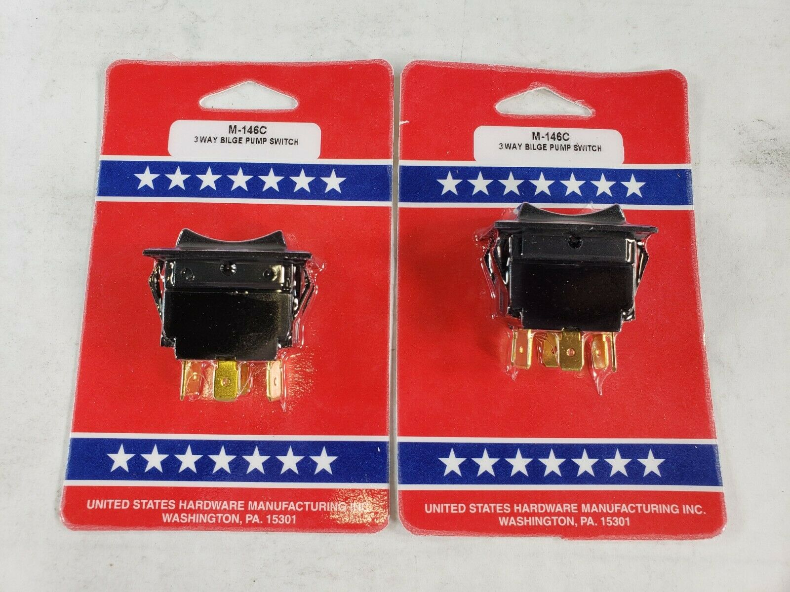 M-146C Bilge Pump Switch, 3-Way, Stainless Steel