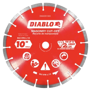 DMADS1000 Series Saw Blade, Cut-Off Disc Blade, 10