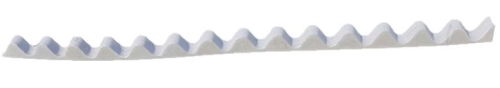 ST Corrugated Inside Closure Strip, 36 in L, Foam, White