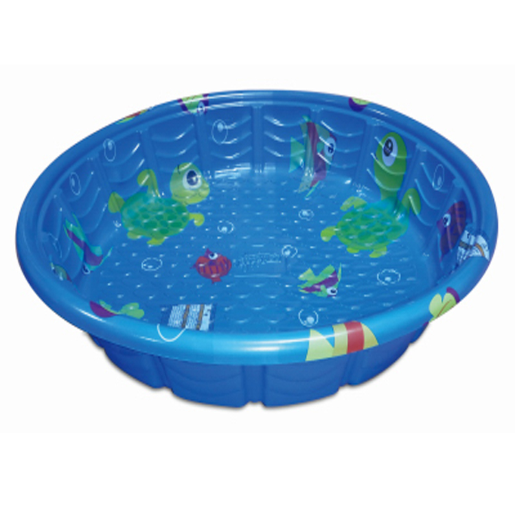 Round Wading Swimming Pool Plastic Blue 59 in