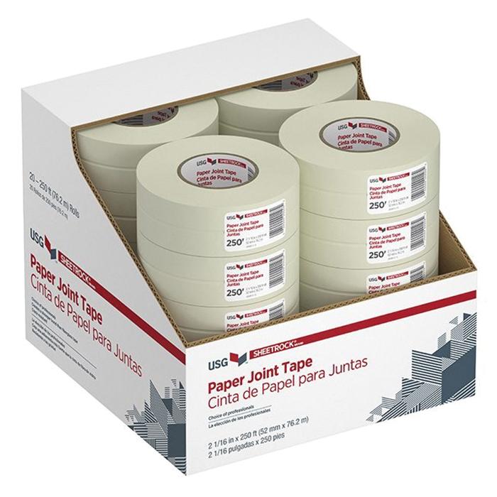 Paper Joint Tape, 2-1/16 in W, 250 ft L, Cross-Fiber Pape...