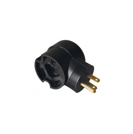 SOUTHWIRE 95247508 Right Angle RV Adapter, 30 A, Male, Fe...
