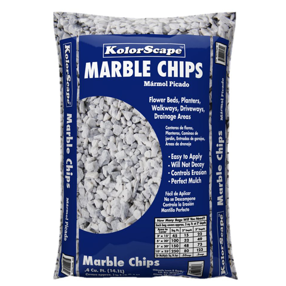 Oldcastle KolorScape 40200460 Marble Chip, White .4 cu-ft...