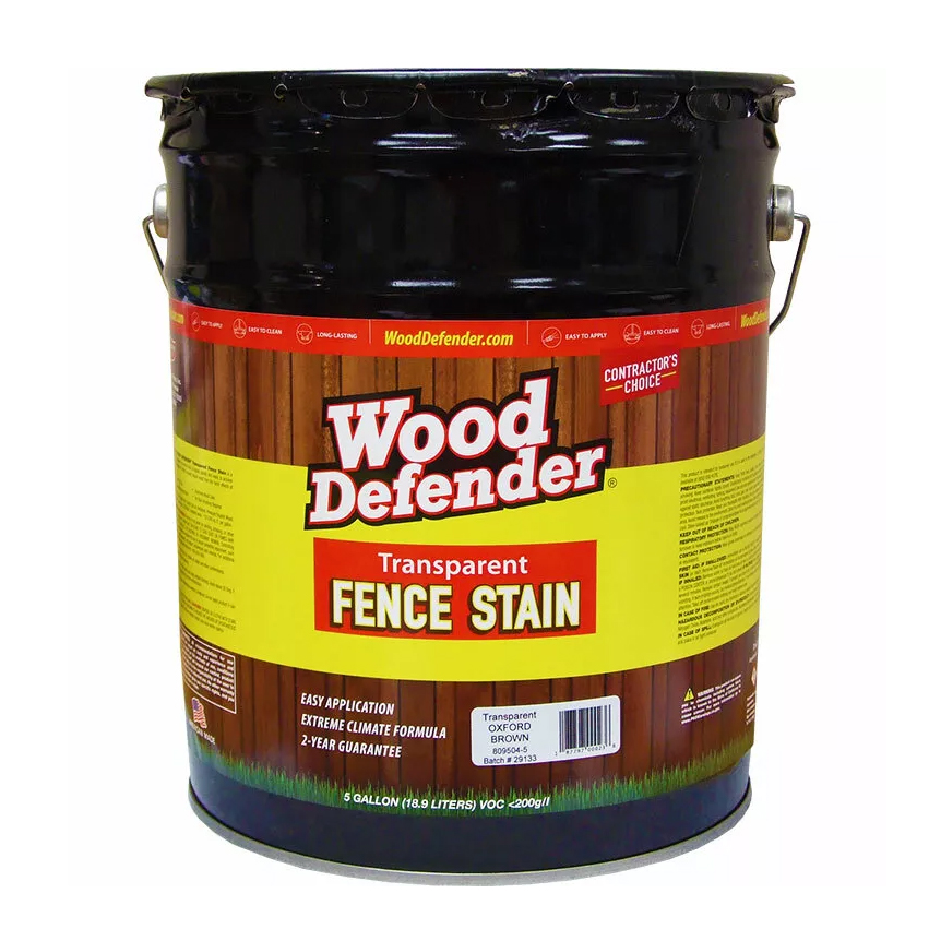 Wood Defender 809504-5 Fence Stain, Transparent, Oxford B...