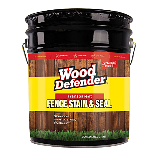 Wood Defender 809503-5 Fence Stain, Transparent, Leatherw...