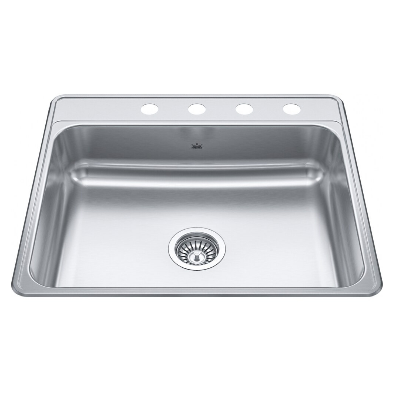 Kindred CSLA2522-6-4N Sink, 4-Faucet Hole, 25 in OAW, 22 ...