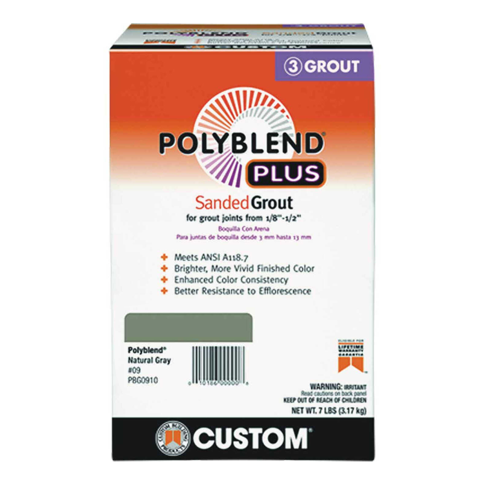 CUSTOM Polyblend Plus PBBG097-4 Sanded Grout, Solid Powde...